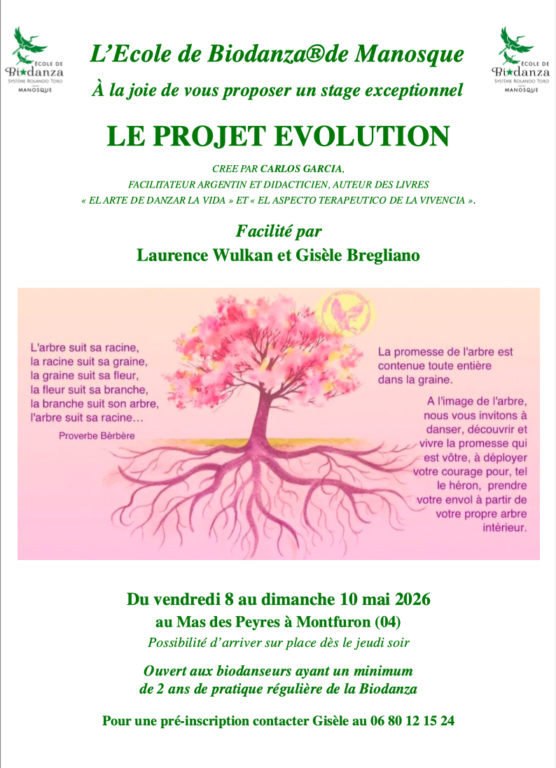 Stages exceptionnels - Ecole de Biodanza de Manosque